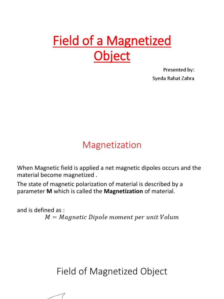 Magnetization and Magnetic Field Analysis | PDF