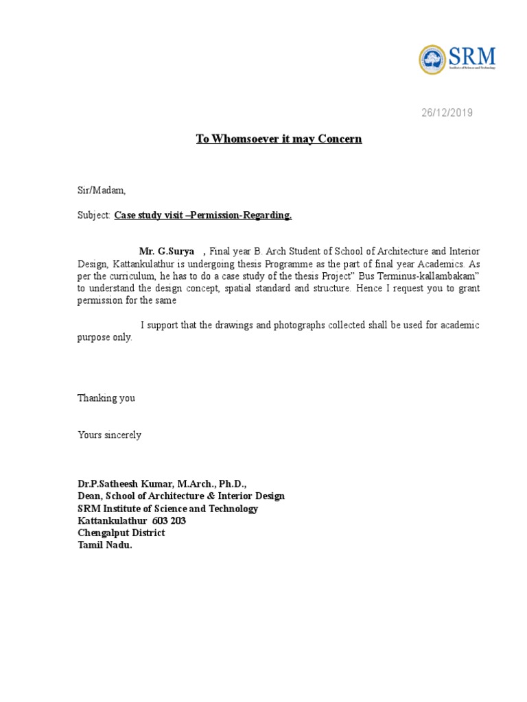 Case Study Letter-2018 | PDF