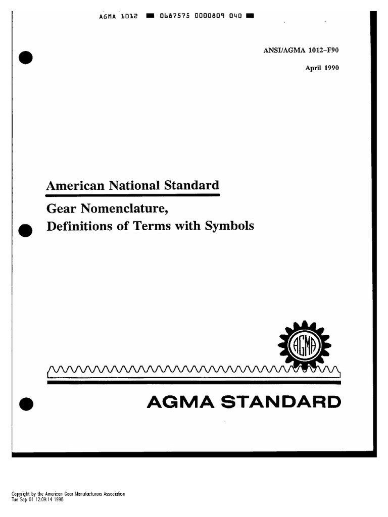 Agma 1012 F90 PDF | PDF