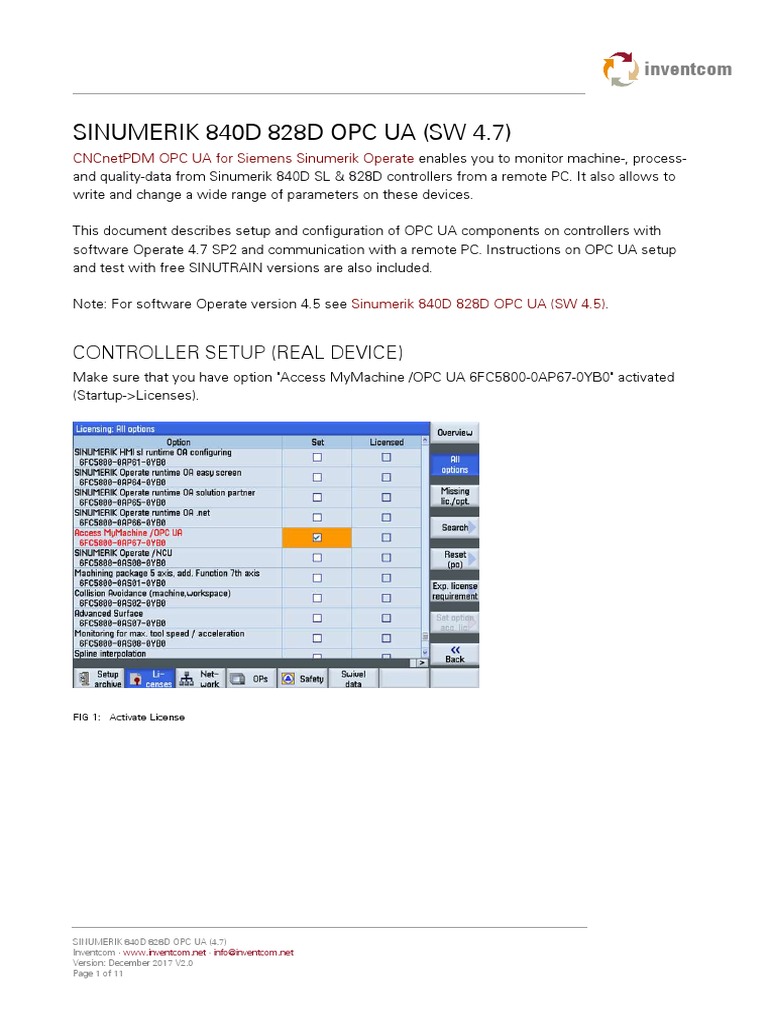 Sinumerik 840D SL Operate OPC UA 4 7 | PDF | Microsoft Windows | Port (Computer Networking)