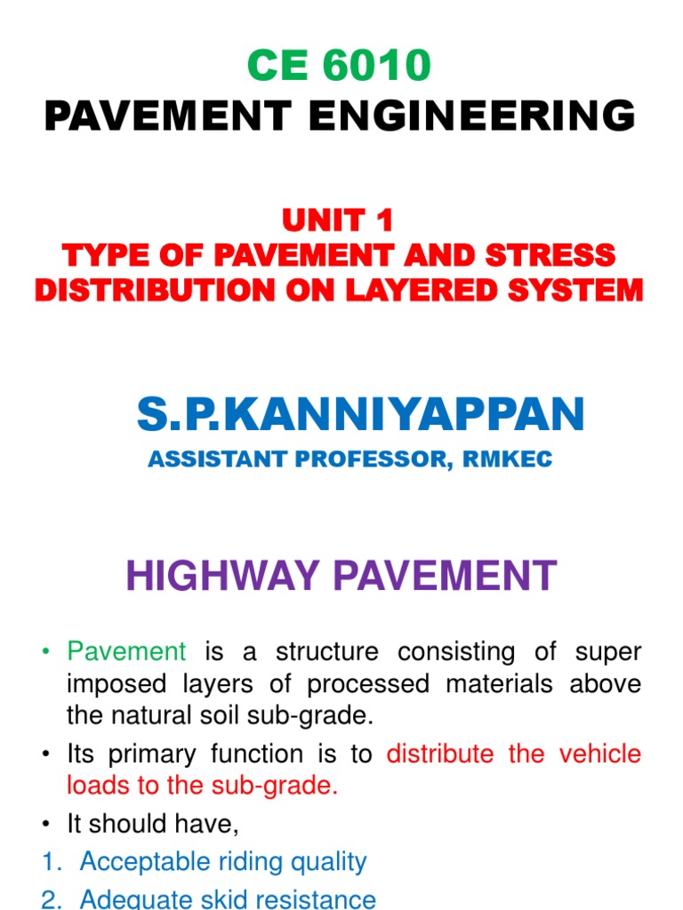 Pe Unit-1 Pavement and Its Types | PDF | Road Surface | Fracture
