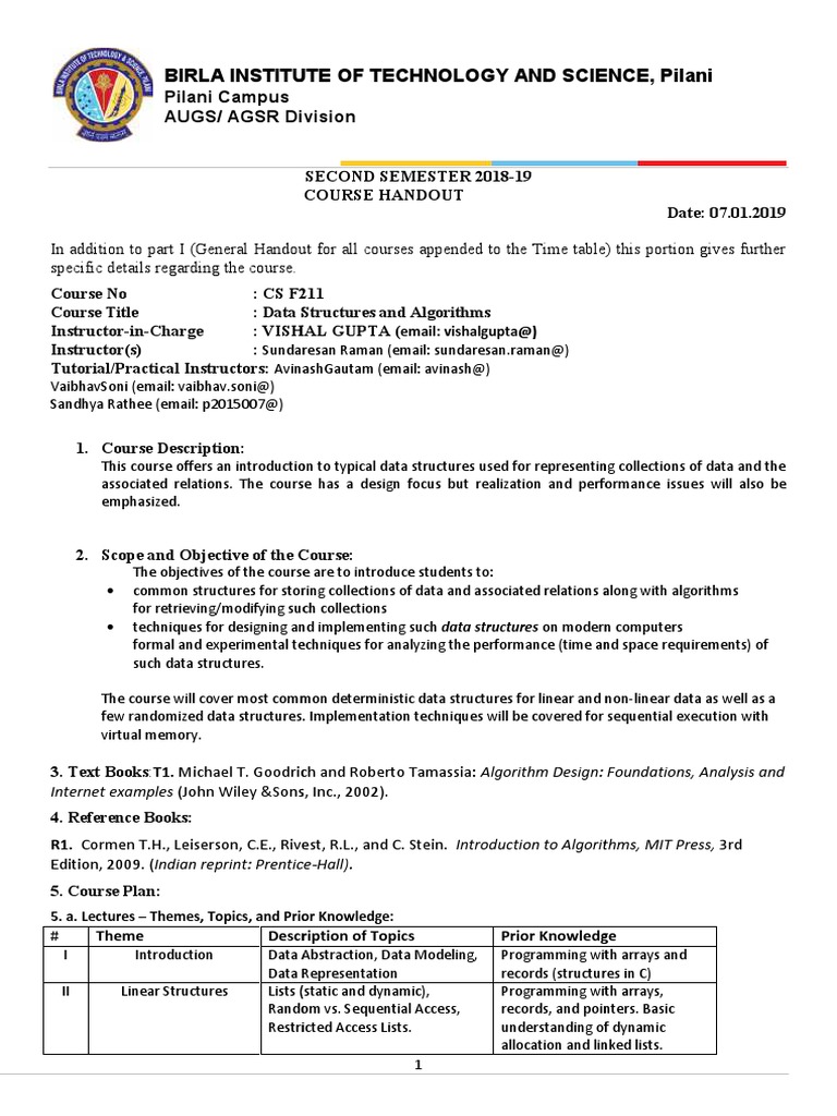 CS F211 1094 | Download Free PDF | Algorithms And Data Structures | Discrete Mathematics