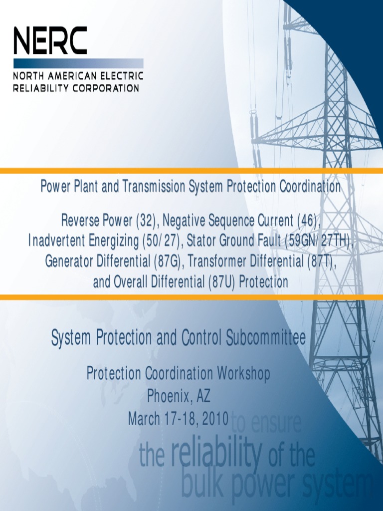 Protection Relay (NERC) | PDF | Relay | Electric Power Transmission