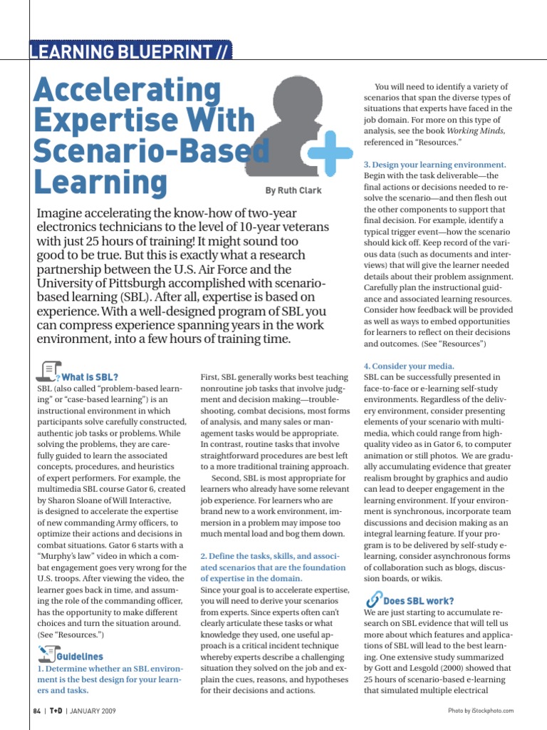 Scenario Based Learning | PDF | Expert | Learning