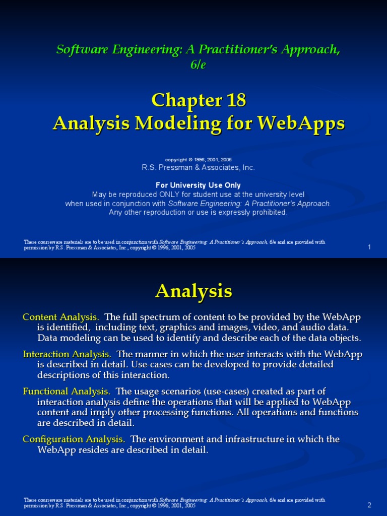 Analysis Modeling For Webapps | PDF | Use Case | Web Application