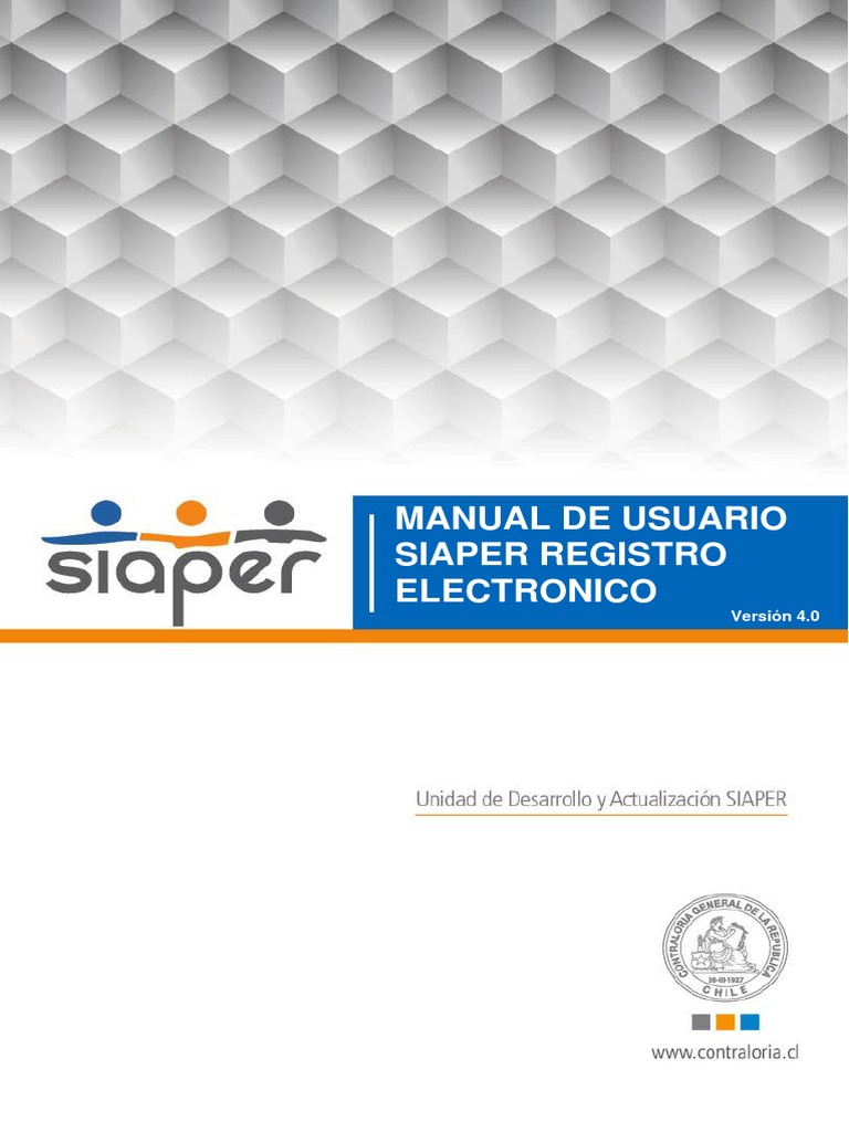 Manual de Usuario SIAPER Registro Electrónico | PDF | Usuario ...