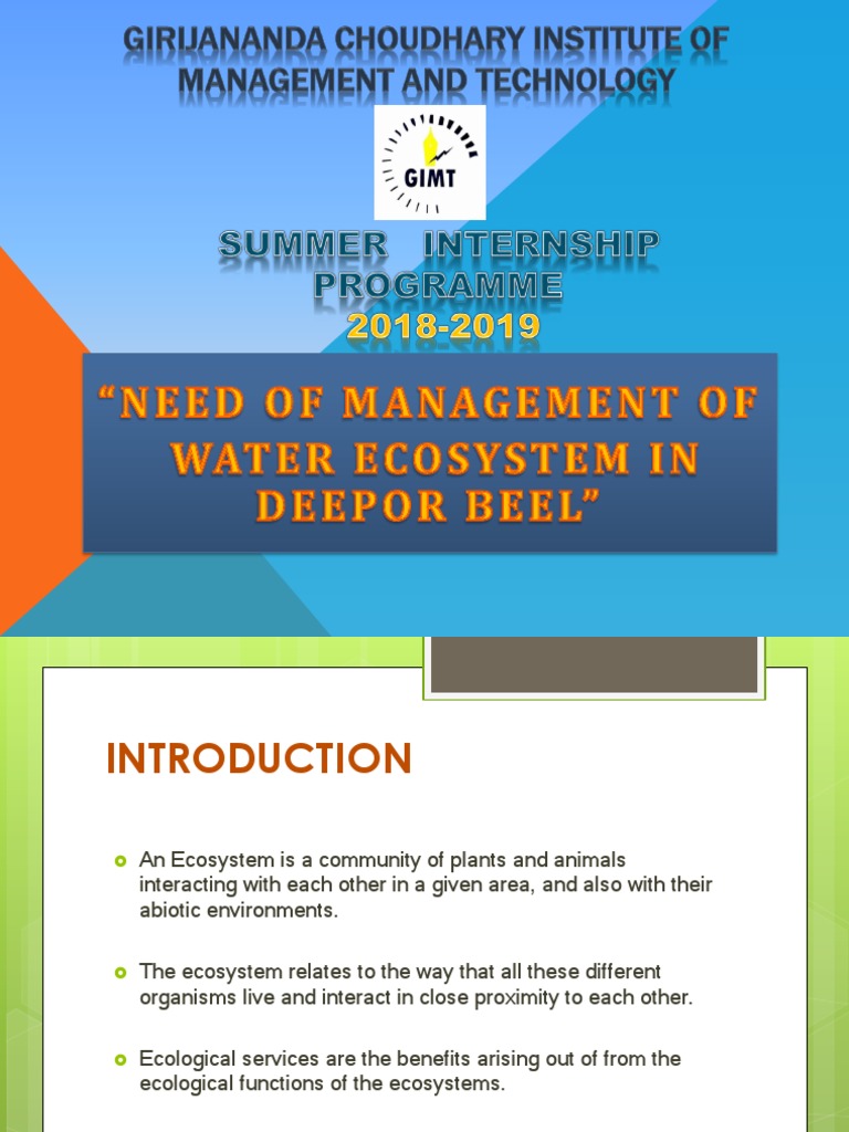 Deepor Beel Presentation | PDF | Sewage Treatment | Wastewater