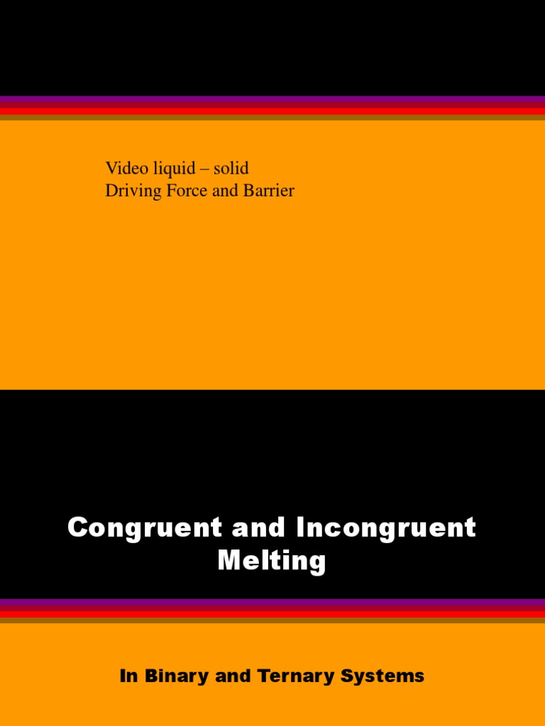 Congruent and Incong Melting | PDF | Phase (Matter) | Phase Diagram