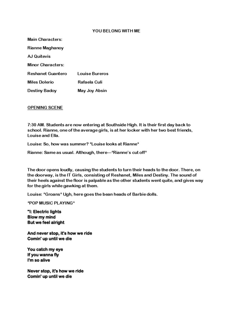 Script For Roleplay (Edited) | PDF