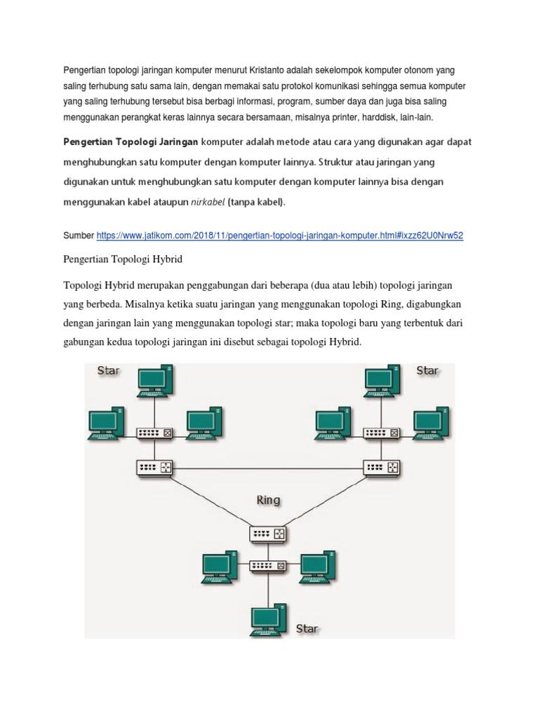 Pengertian dan Karakteristik Topologi Hybrid | PDF