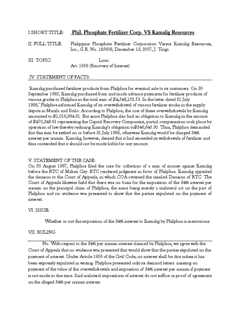 Digest For Loan 2 | PDF | Interest | Attorney's Fee