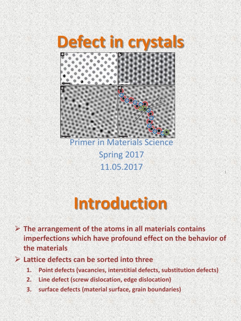 Defects in Crystals | PDF | Dislocation | Crystallographic Defect