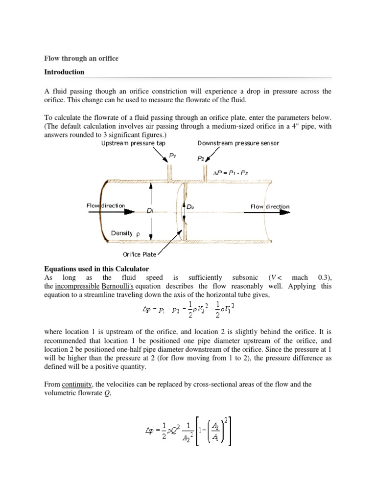 Orifice | PDF | Fluid Dynamics | Statistical Mechanics