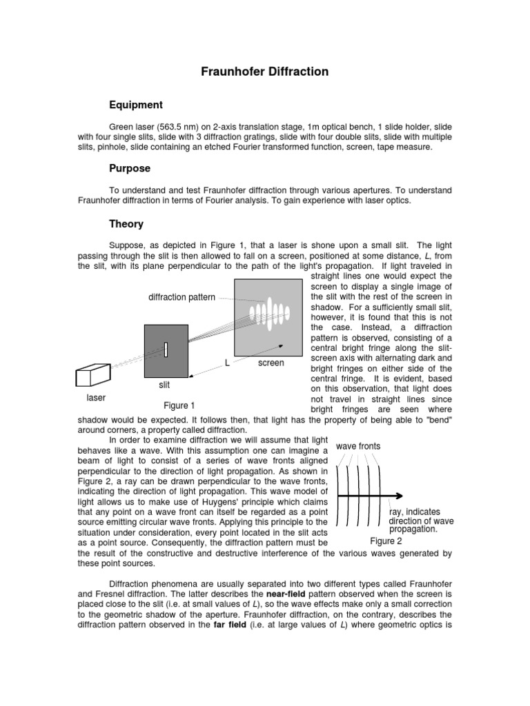 Fraunhofer | PDF | Diffraction | Atomic
