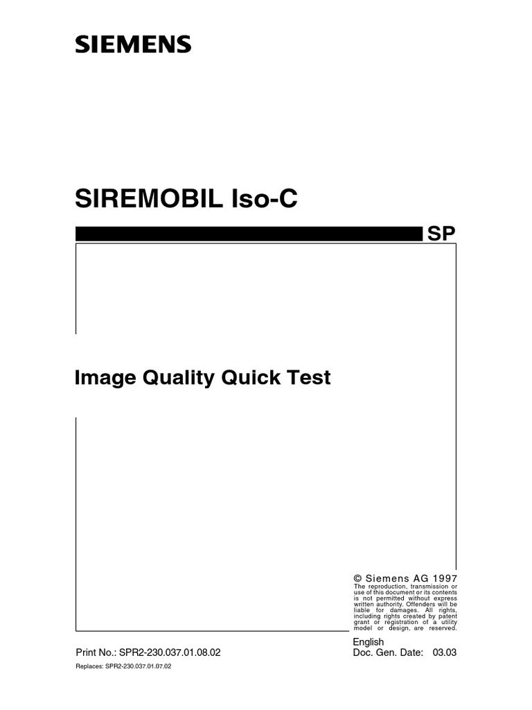 Image Quality Quick Test | PDF | Calibration | X Ray