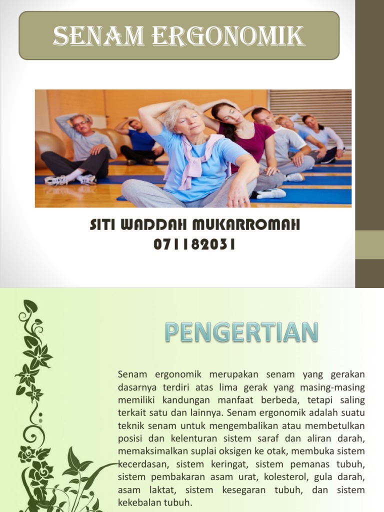 Dan LEMBAR BALIK Senam Ergonomik | PDF