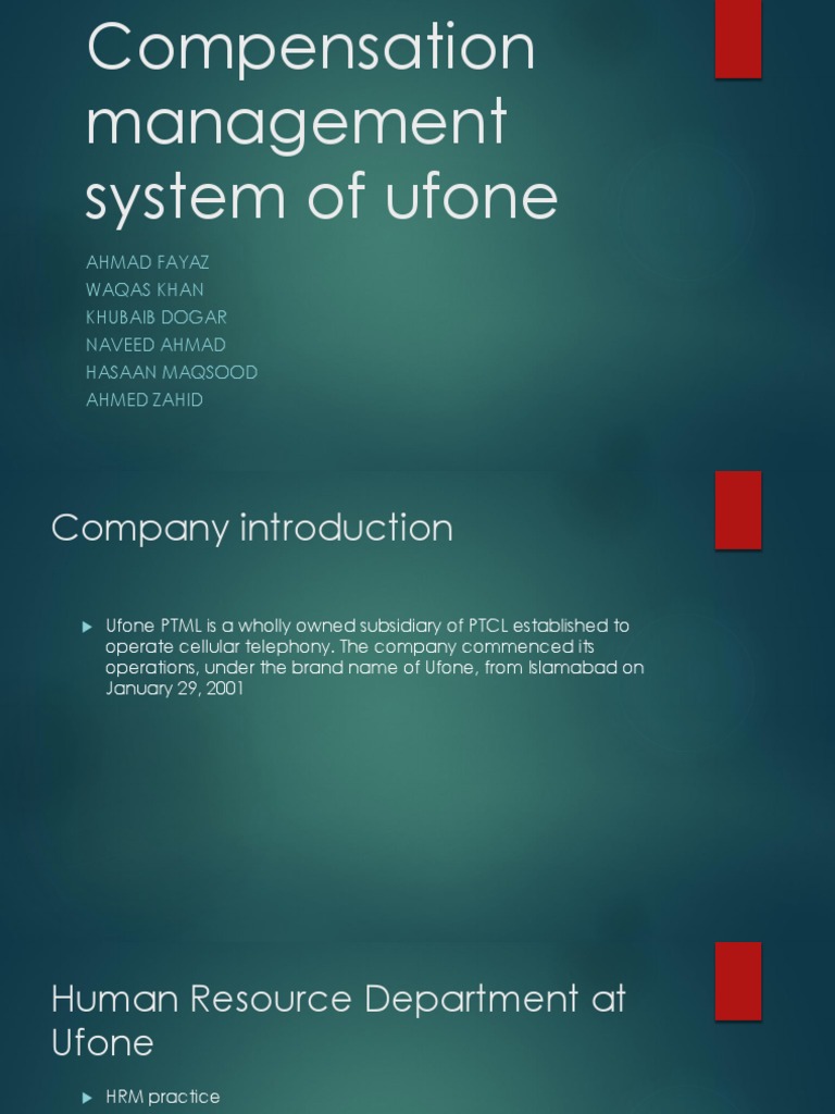 Compensation Management System of Ufone | PDF | Employment | Salary