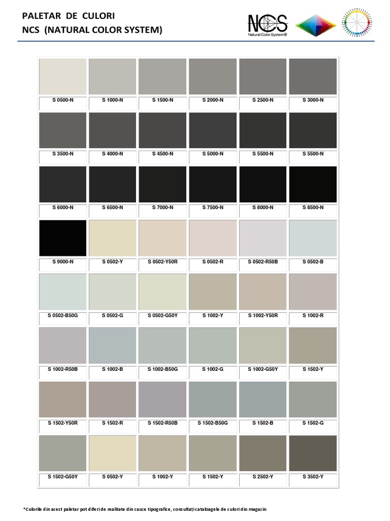 NCS Color Palette Guide | PDF | Color | Subjective Experience