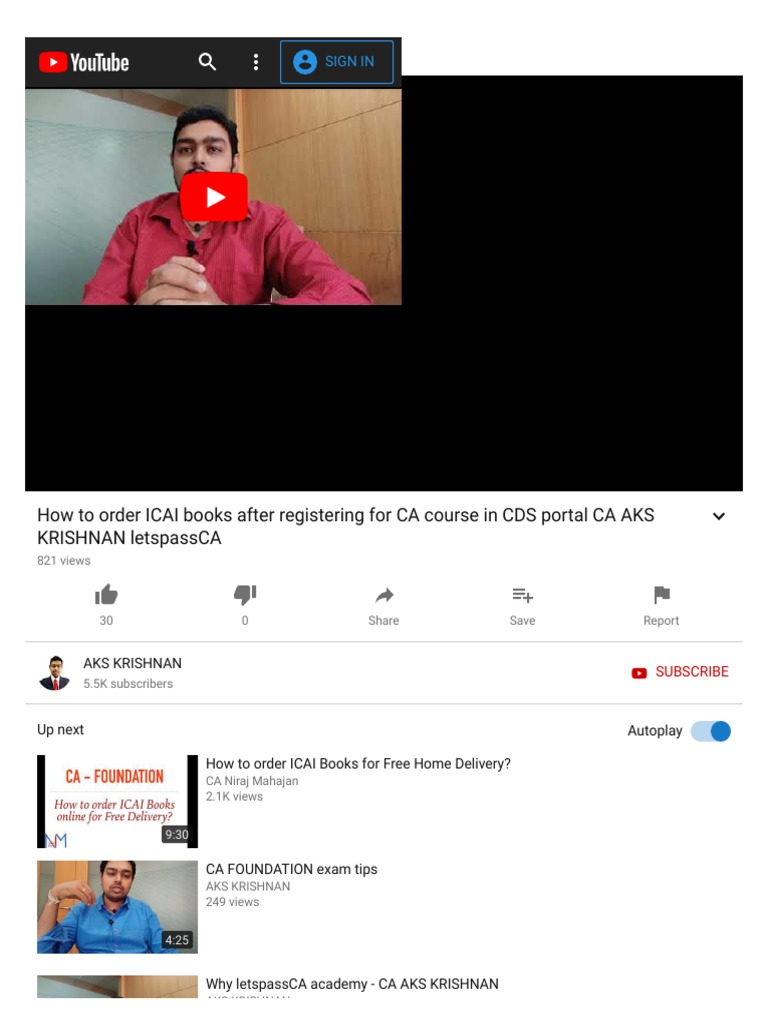 How To Order ICAI Books After Registering For CA Course in CDS Portal ...