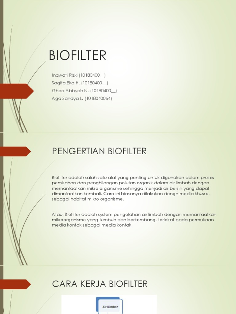 BIOFILTER | PDF | Sains & Matematika