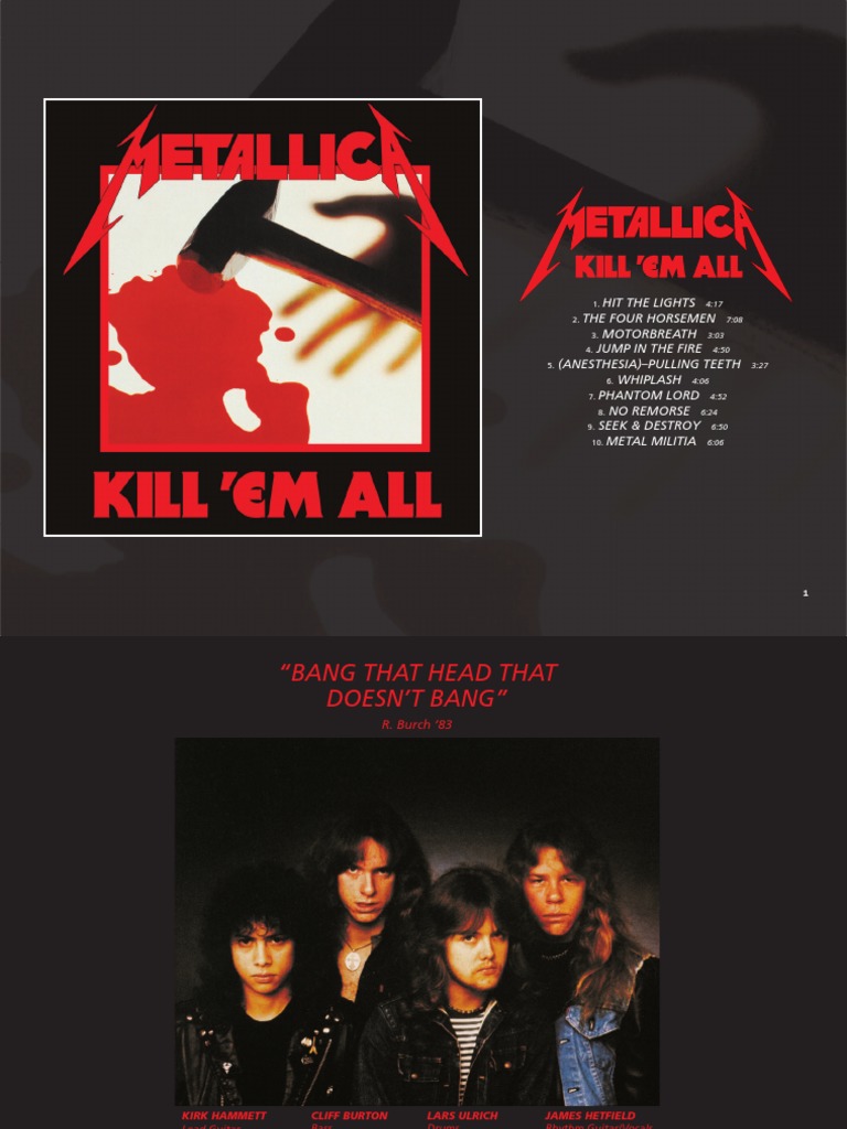 Digital Booklet - Kill 'Em All PDF | PDF