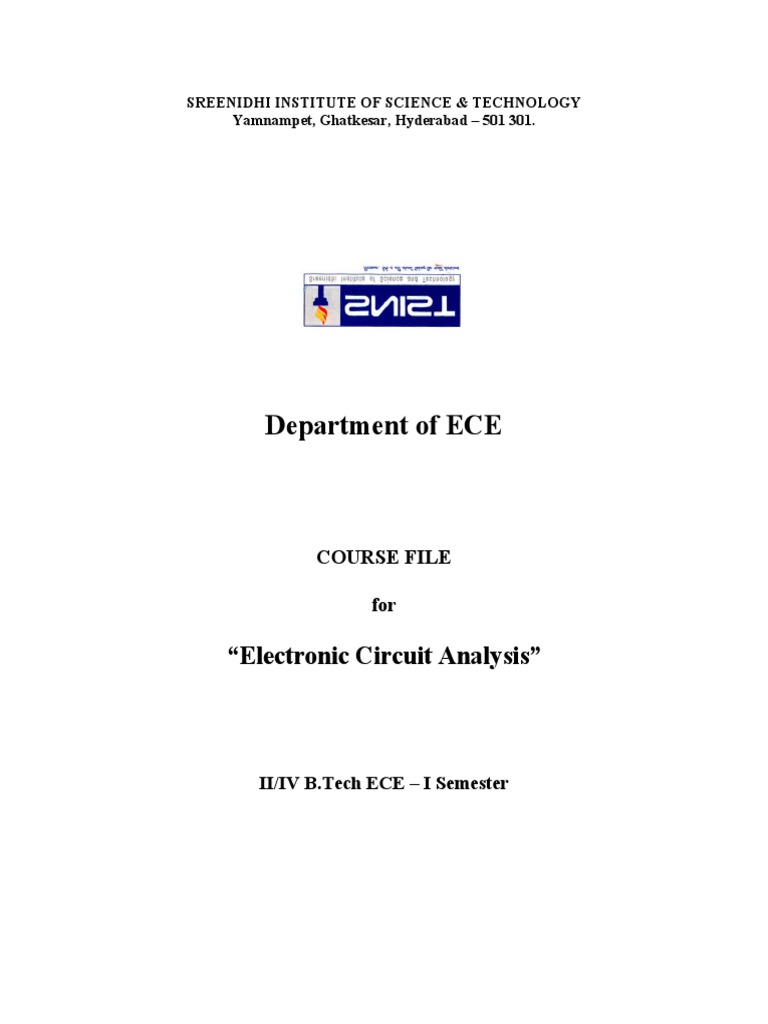 Eca Course File - 2 Yr | PDF | Amplifier | Bipolar Junction Transistor