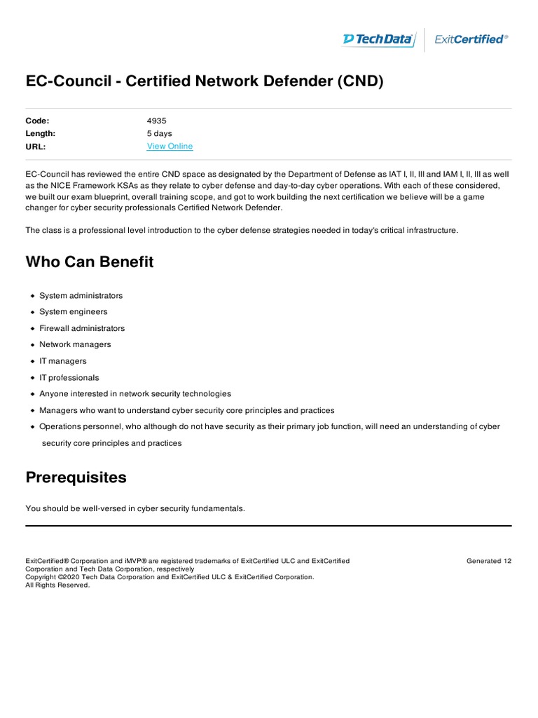 Certified Network Defender CND | PDF