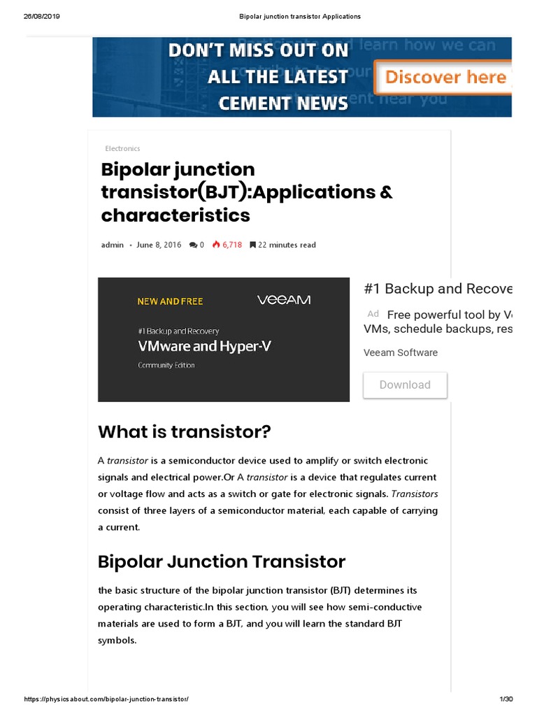 Bipolar Junction Transistor Applications PDF | PDF | Bipolar Junction ...