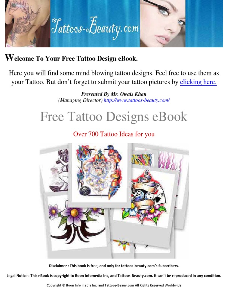 Free Tattoo Designs Pdf Pdf All Rights Reserved Mass Media
