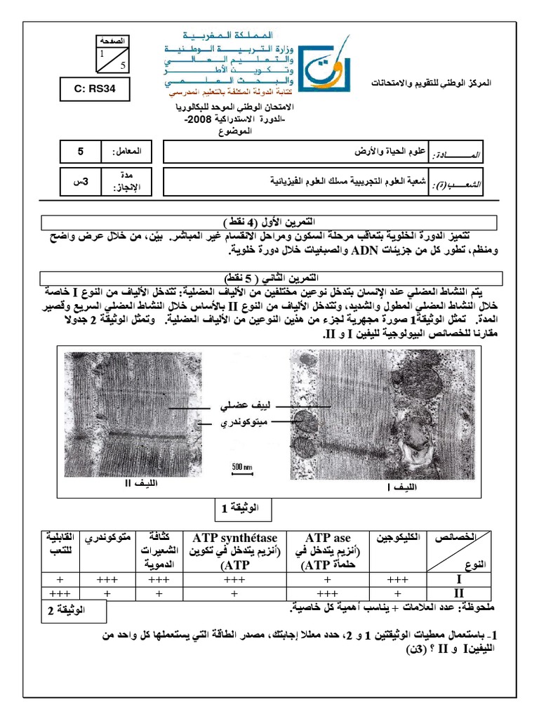Bac PC 2008 Rat | PDF