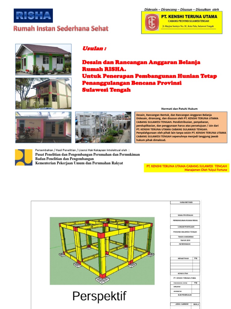 Desain Rumah RISHA untuk Sulawesi Tengah | PDF