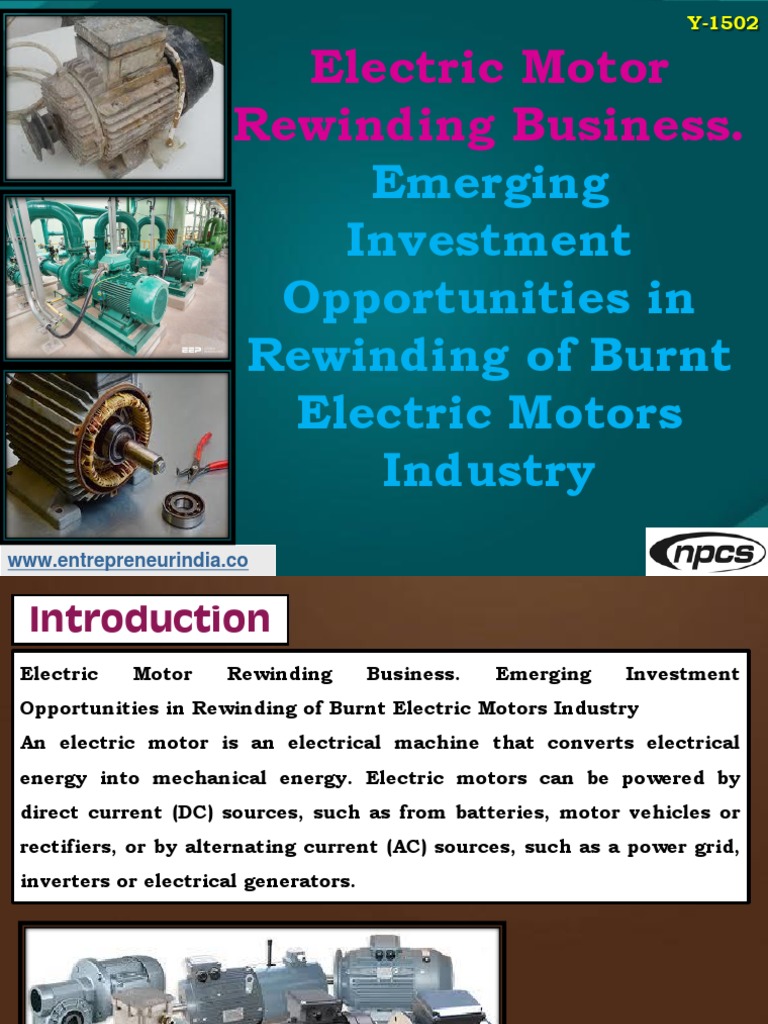 Electric Motor Rewinding Business Insights | PDF | Electric Motor | Revenue