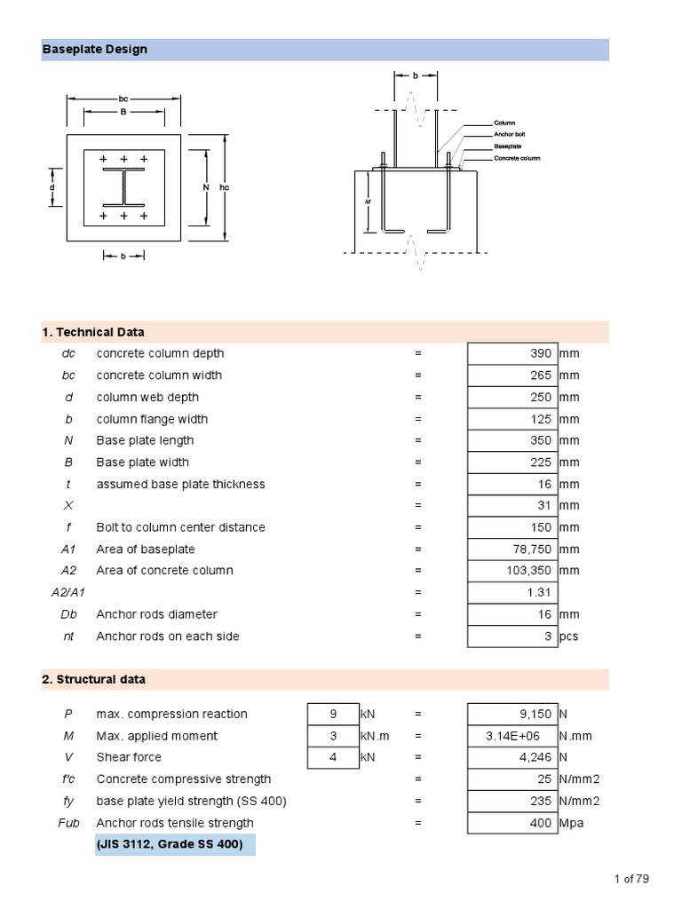 Baseplate-Kolom wf250 | PDF | Chemical Product Engineering | Building ...