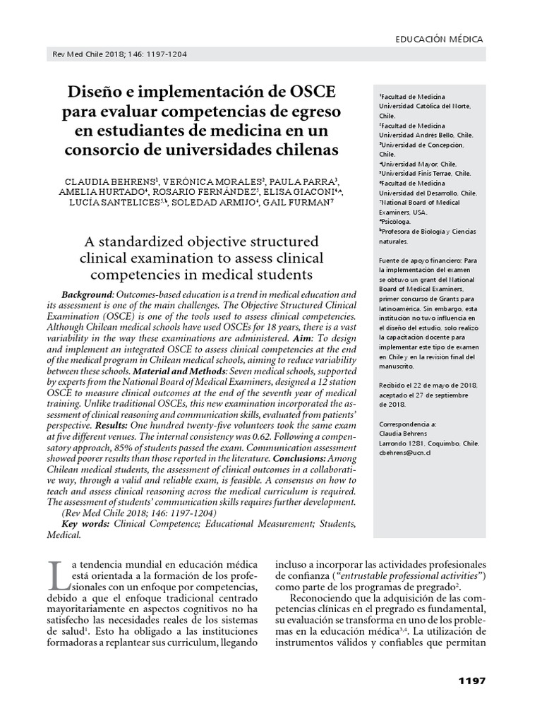 Osce | PDF | Medical School | Medical Education