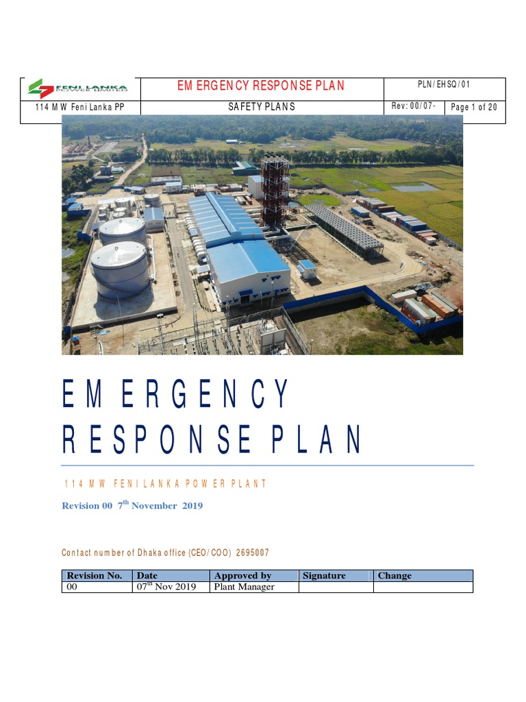 EMERGENCY RESPONSE PLAN - Operational Phase-Revision 00 | PDF ...