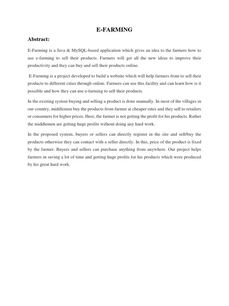 E Farming | PDF | Business