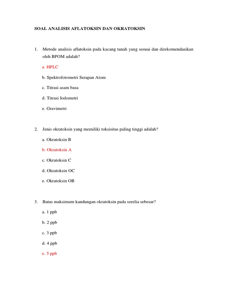 Analisis Okratoksin dan Aflatoksin | PDF