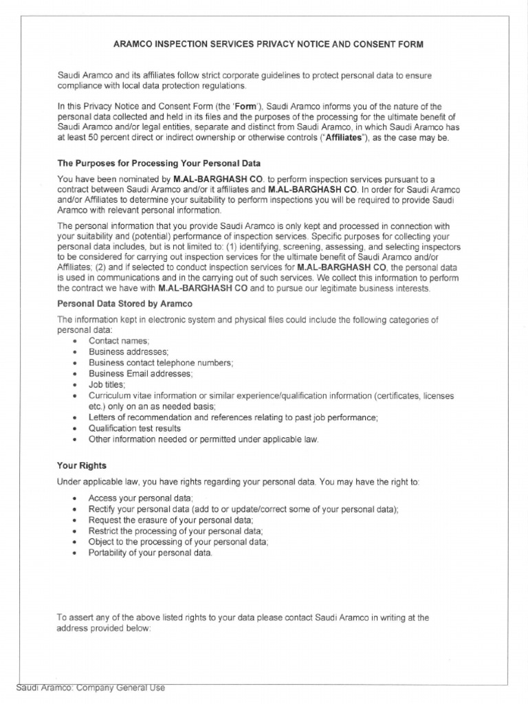 Privacy Notice & Consent Form PDF | PDF