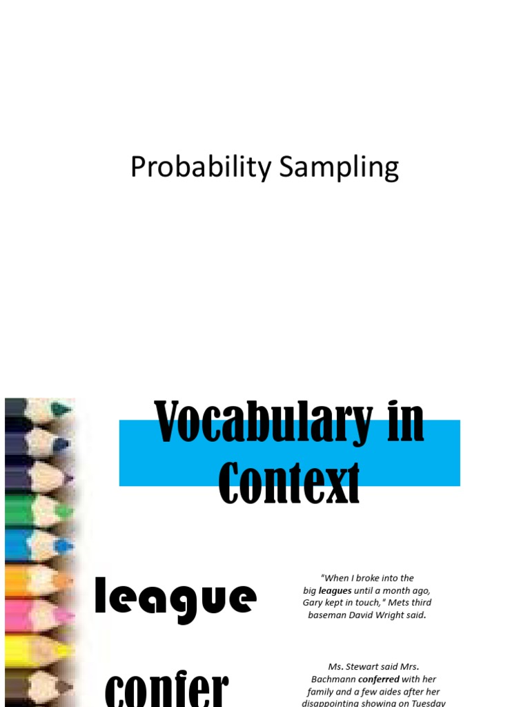Probability Sampling | PDF | Sampling (Statistics) | Survey Methodology