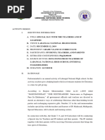 Sample Activity Design For School | PDF | Teachers | Educational Technology