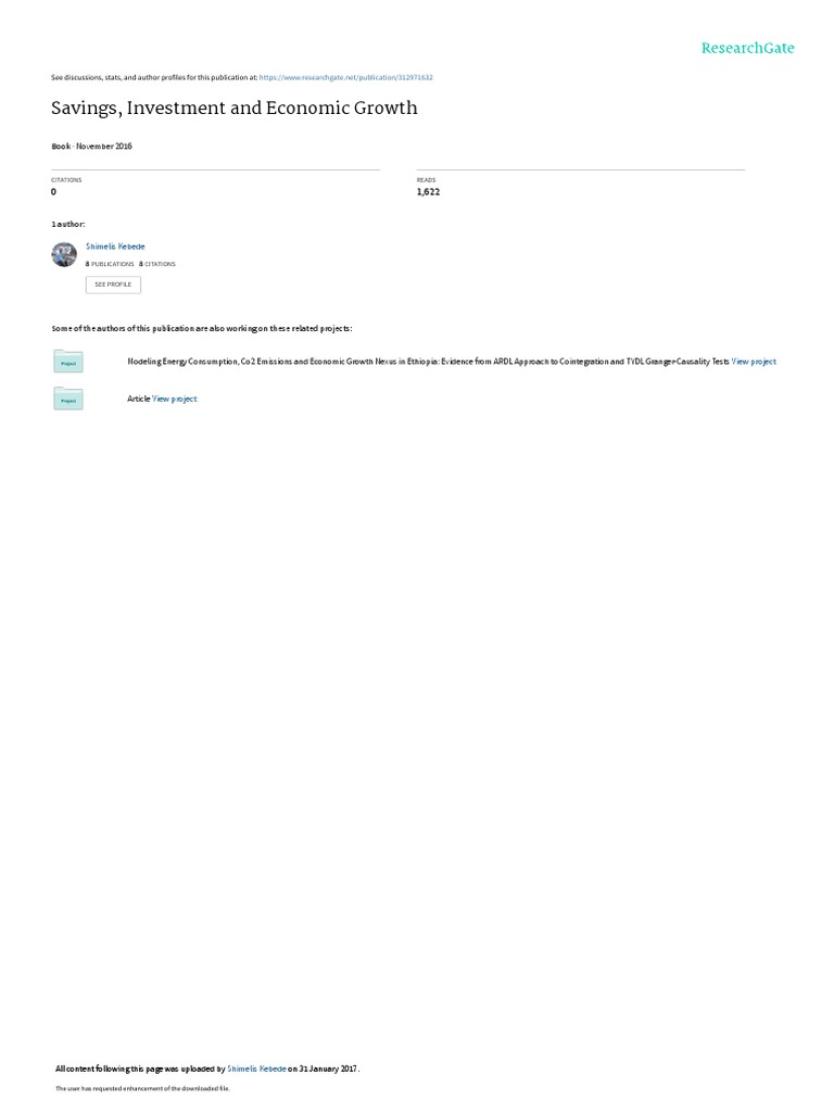 Shimelis BOOK PDF | PDF | Economic Growth | Saving