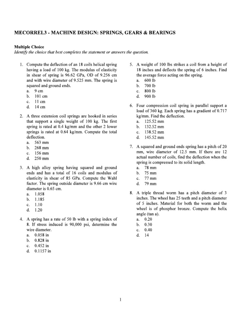 14 - Spring Gears & Bearings PDF | PDF
