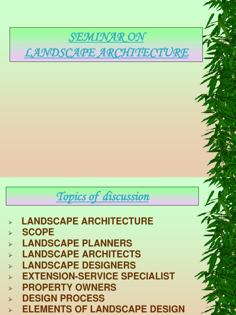 Introduction - Elements | PDF | Landscape Architecture | Gardening