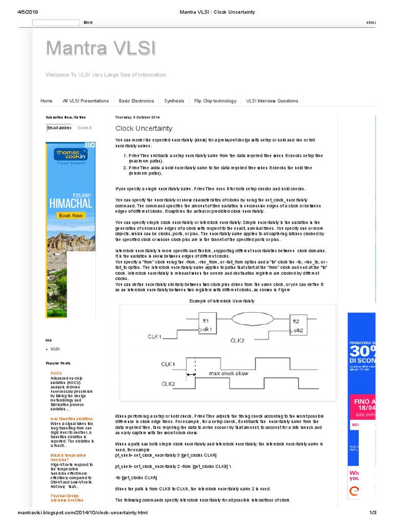 Mantra VLSI - Clock Uncertainty PDF | PDF | Digital Electronics ...