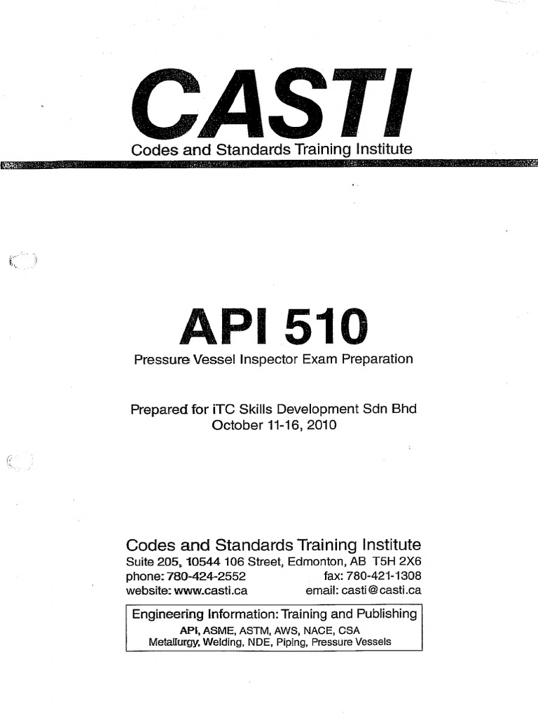 CASTI API-510-Malysia | PDF
