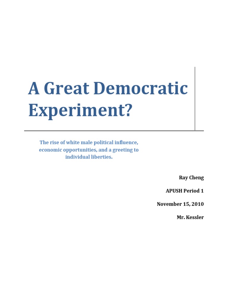 Andrew Jackson APUSH Paper | PDF | Nullification (U.S. Constitution ...