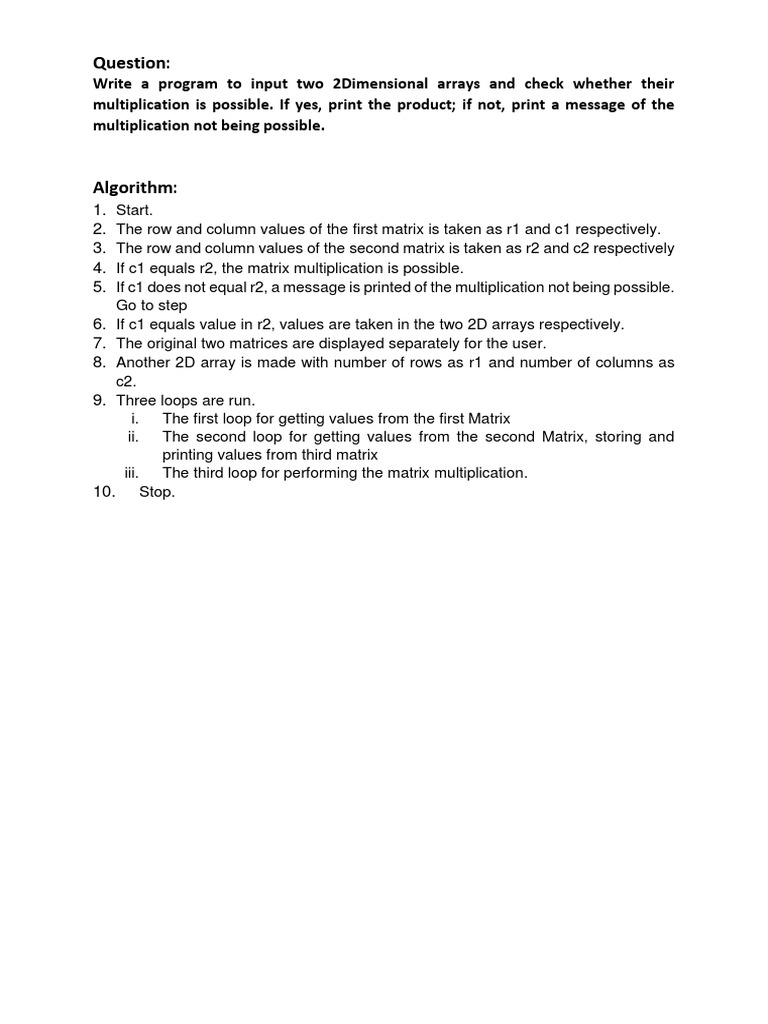 Matrix Multiplication | PDF | Matrix (Mathematics) | Algorithms