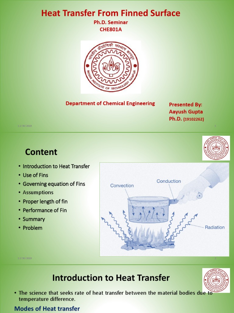 Governing Equations for Fin Heat Transfer | PDF | Heat Transfer ...