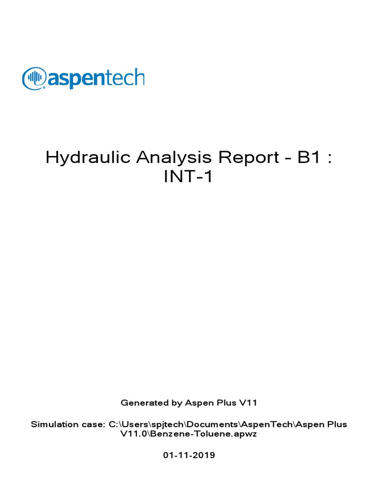 Hydraulic Analysis Report - B1 - INT-1 | PDF | Civil Engineering ...
