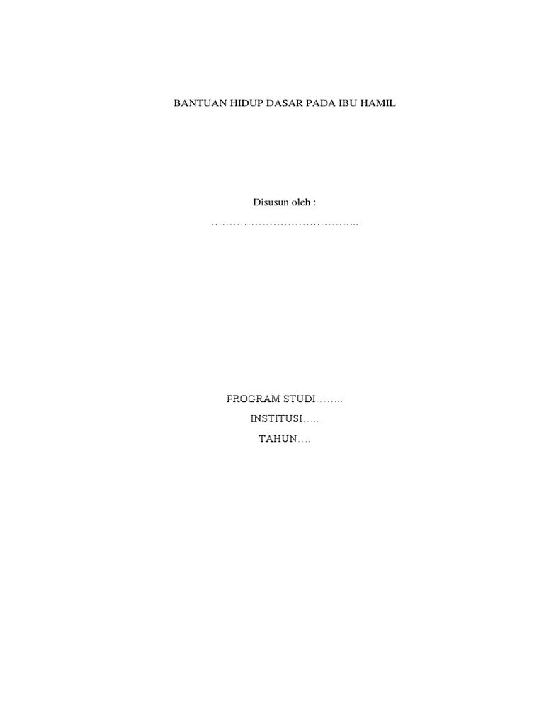 Bantuan Hidup Dasar Pada Ibu Hamil | PDF